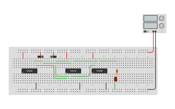 Circuit design using basic gates | Tinkercad
