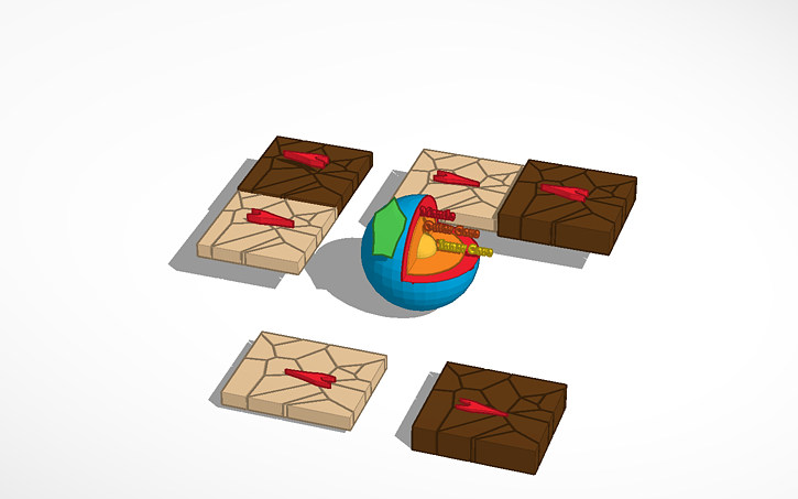3D design Plate Tectonics - Tinkercad