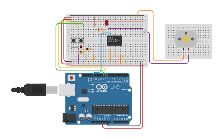 Circuit Design Motor Relay With A 3 Sec Timer Tinkercad
