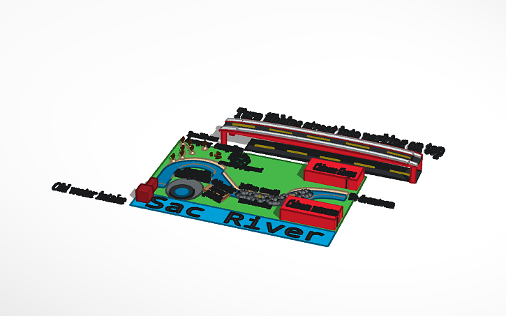 3D design Sac river walk | Tinkercad