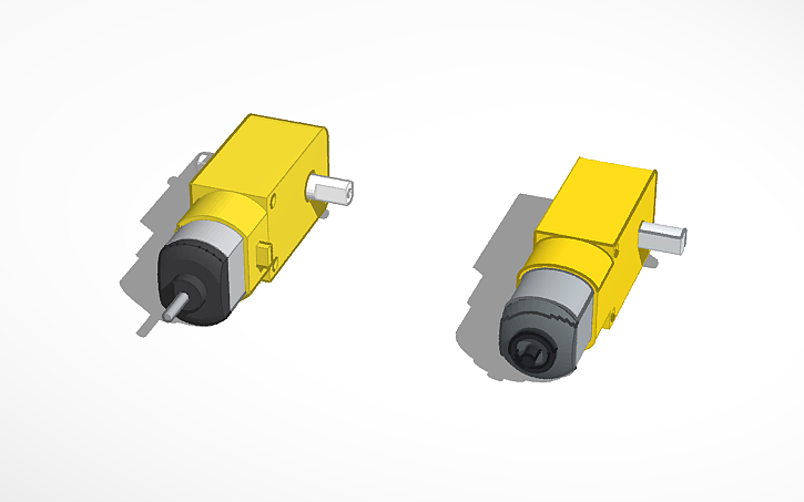 3D design Motor DC Amarelo - Tinkercad