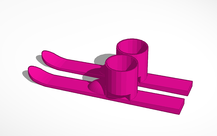 3D design finger skis | Tinkercad