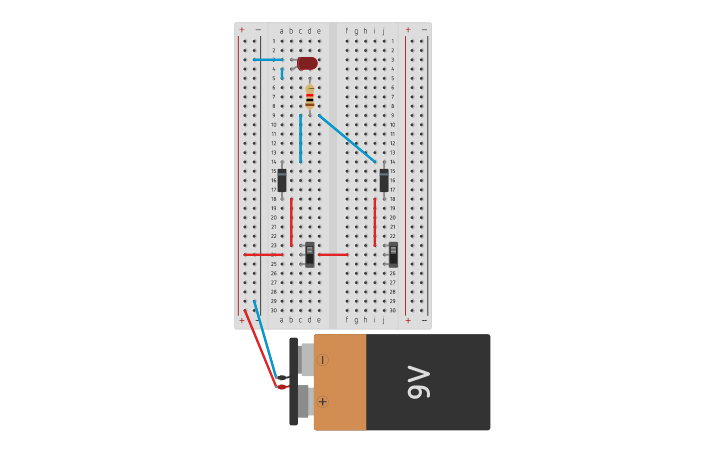 Circuit design OR GATE | Tinkercad