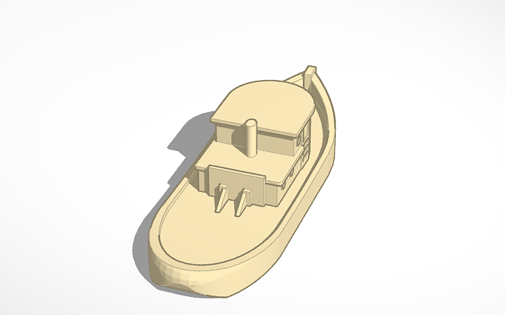 3D design Waterline Tug - Tinkercad