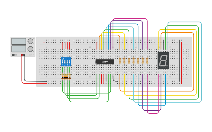 Circuit design Lapo Cremonesi Display 7 segmenti - Tinkercad