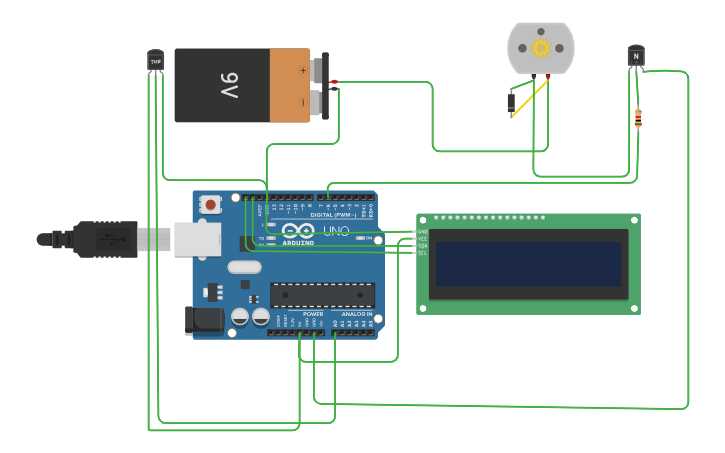 Circuit design Smart Fan - Tinkercad