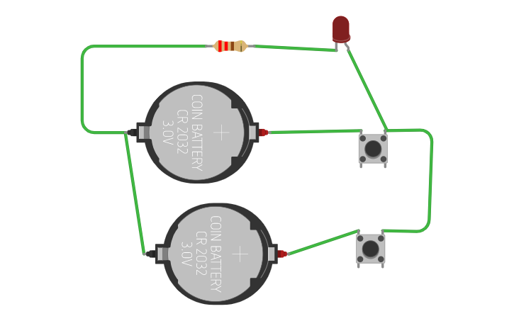 Circuit design LED CONTROL USING SWITCHES | Tinkercad