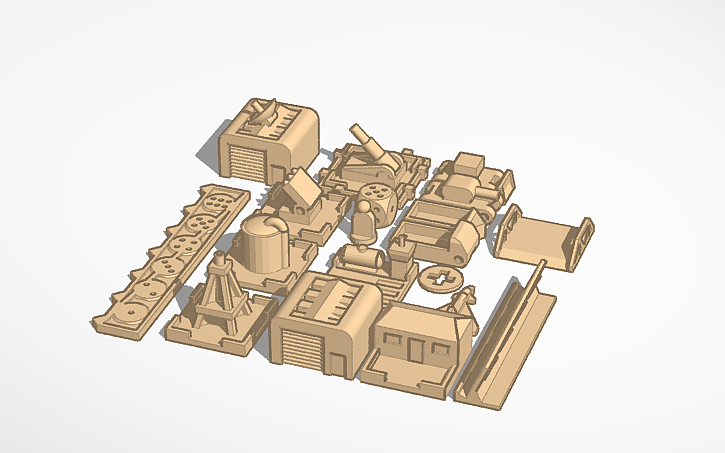 3D design Timeless Prototype's WarTime tabletop strategy game pieces ...
