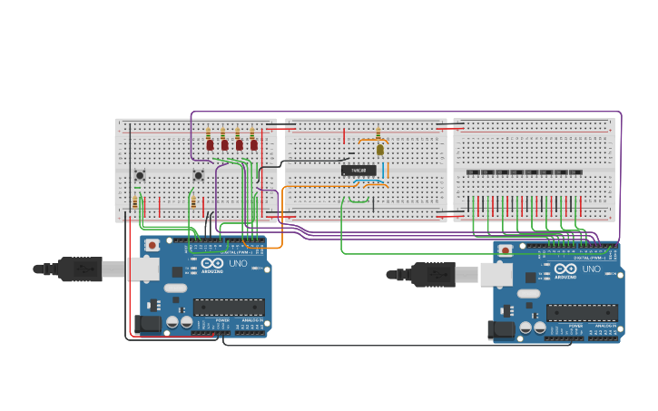 Circuit design URAT ASCII Transmitter | Tinkercad