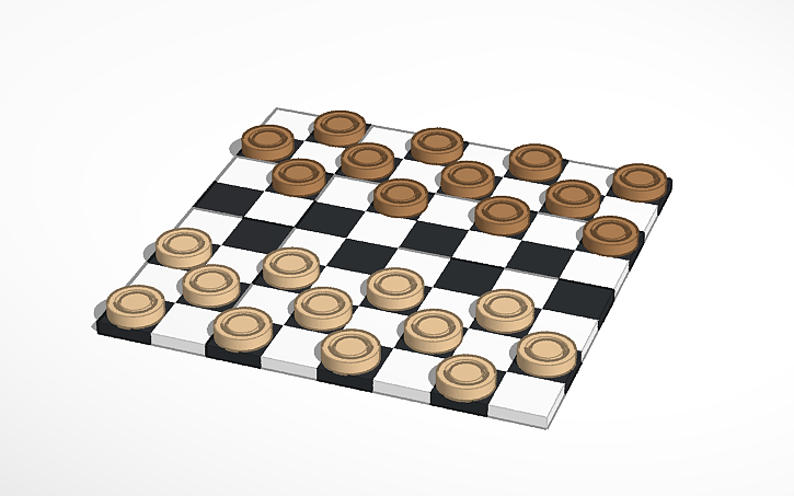 3D design Checkerboard set | Tinkercad