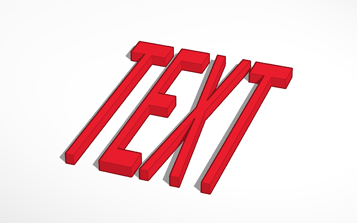 3D design text - Tinkercad