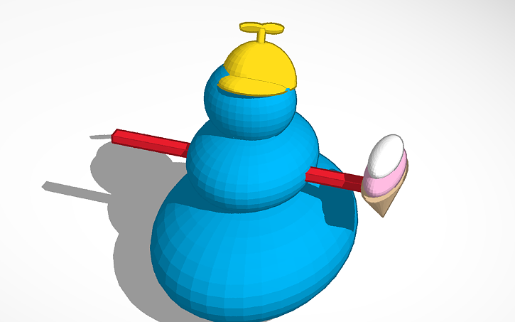 3D design snowman - Tinkercad