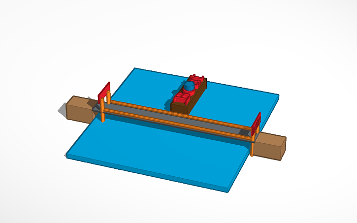 3D design River bridge - Tinkercad