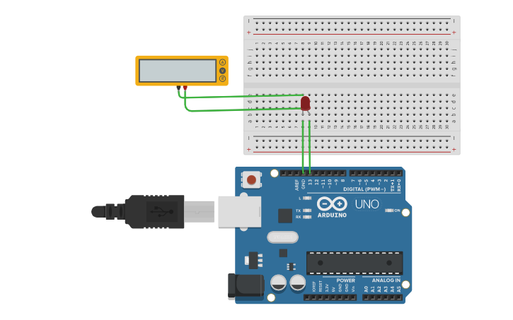 Circuit design operador logico 1 | Tinkercad