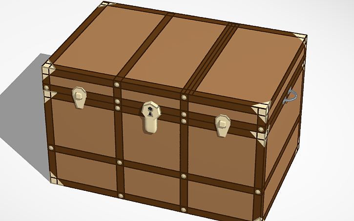 3D design Doors Locked Chest - Tinkercad