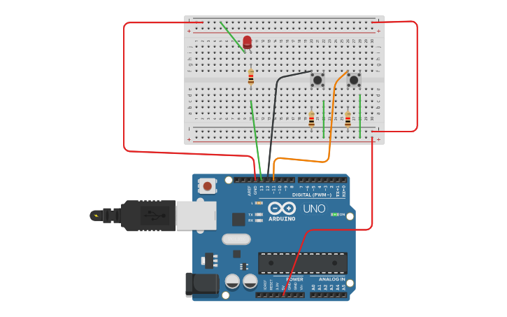 Circuit design NAND gate | Tinkercad