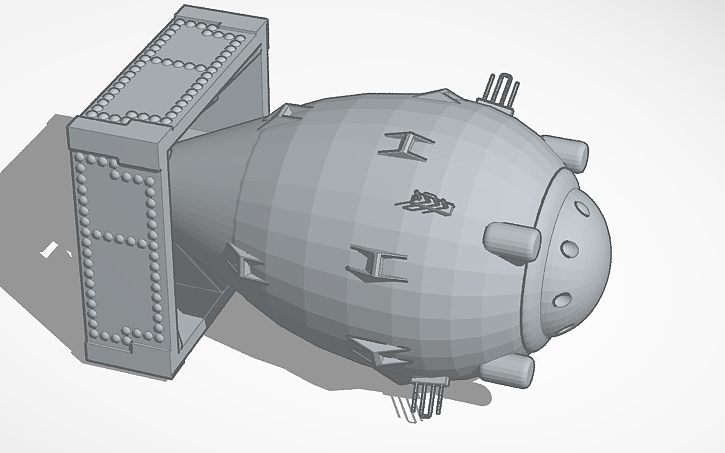3D design nuclear bomb: fat man - Tinkercad