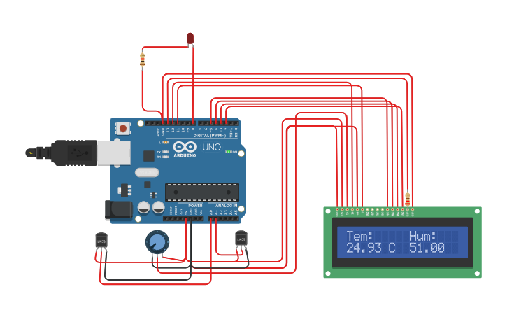 Circuit design Sistema de riego - Tinkercad