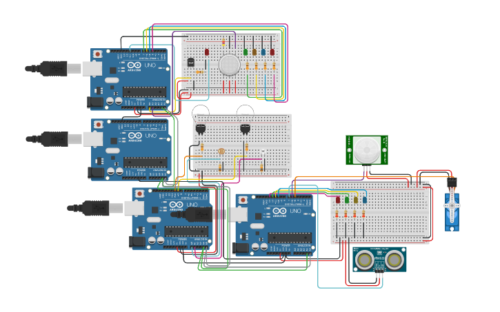 Circuit design Sensores con Arduinos | Tinkercad
