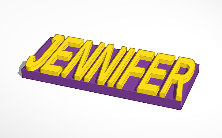 3D design JENNIFER | Tinkercad
