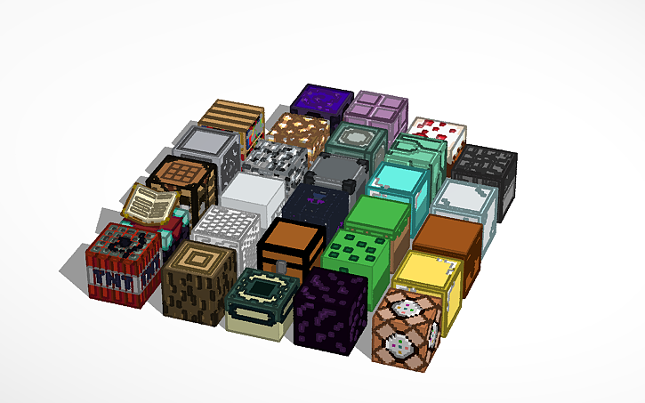 3D design Random Minecraft blocks that took me 5 hours | Tinkercad
