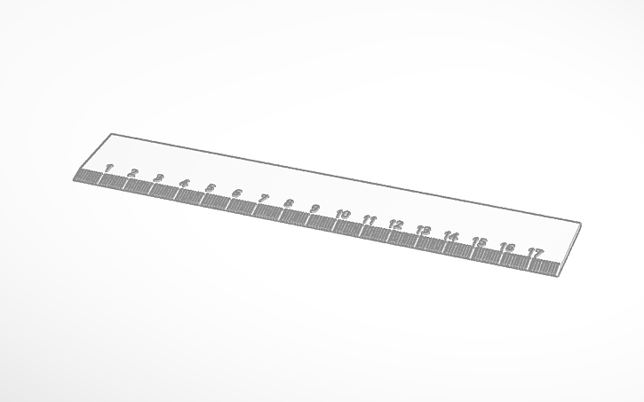 3D design School ruler - Tinkercad