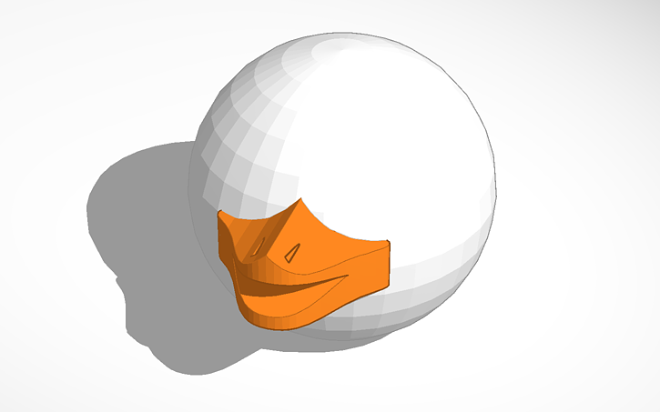 3D design Duck head - Tinkercad