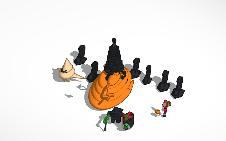 3D design Haunted Mansion Holiday figure set | Tinkercad