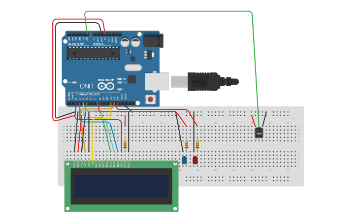 Circuit design Termostato - Tinkercad