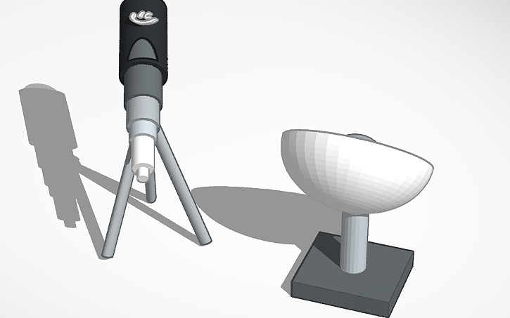 3D design kinh thien van & radar - Tinkercad