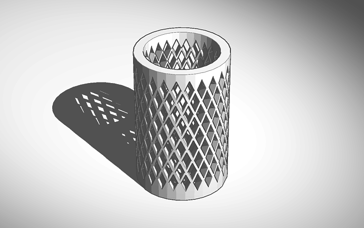 3d Design Copy Of Lattice Tube Tinkercad