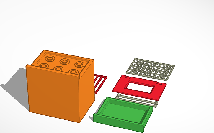 3D design Dollhouse Miniature 1:12 Stove Oven - Tinkercad