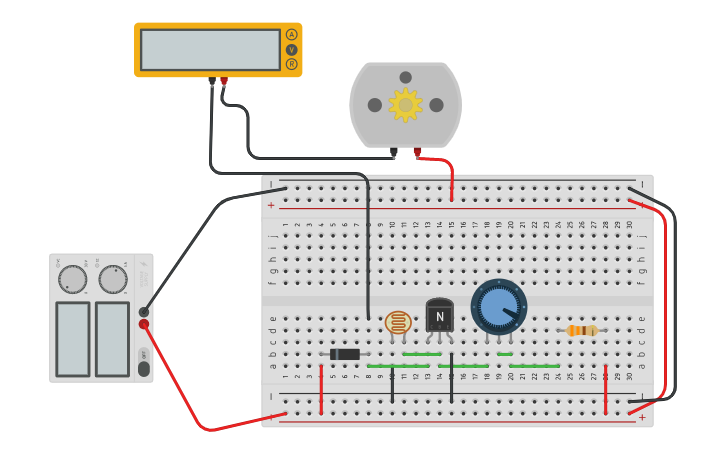 Circuit Design Transistor Tinkercad