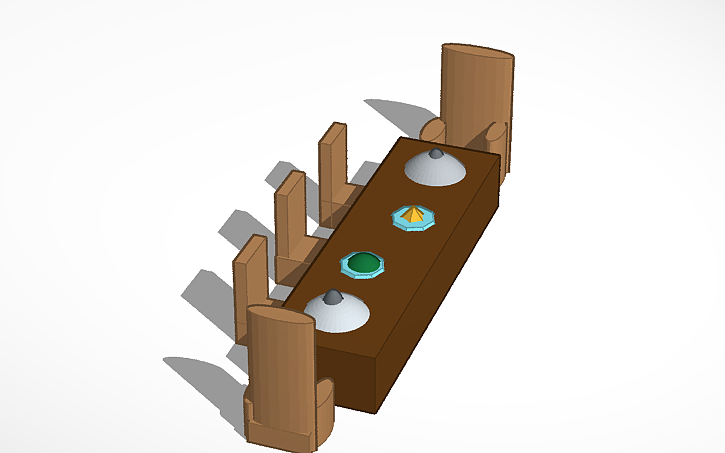 3D design Dining Room Table - Tinkercad