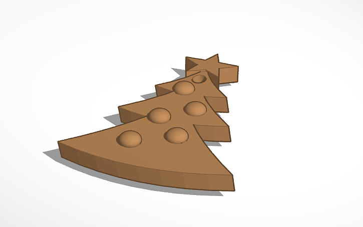 3D design Christmas Tree Ornament - Tinkercad