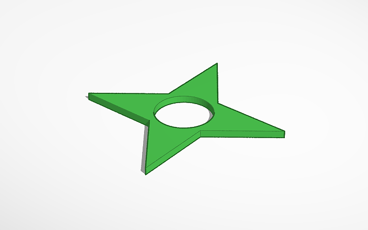 3D design ninja star - Tinkercad