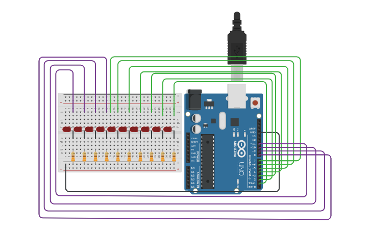Circuit Design Comunicación Serial 3 Tinkercad
