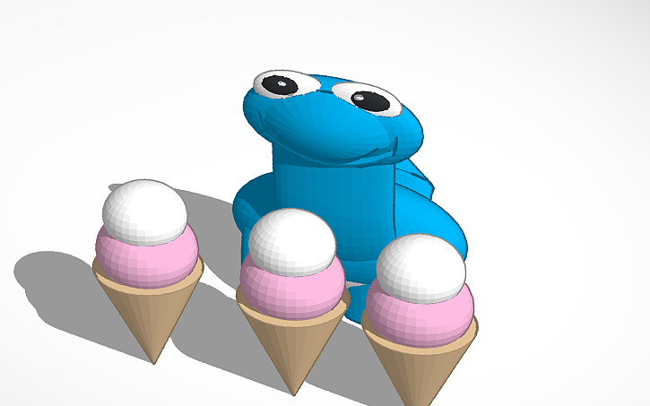 3D design Funny Dinosaur | Tinkercad