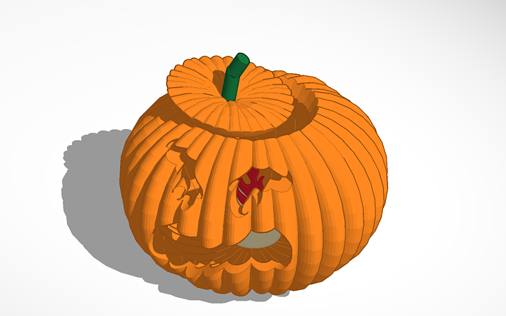 3D design #Halloween #pumpkin #mellon - Tinkercad
