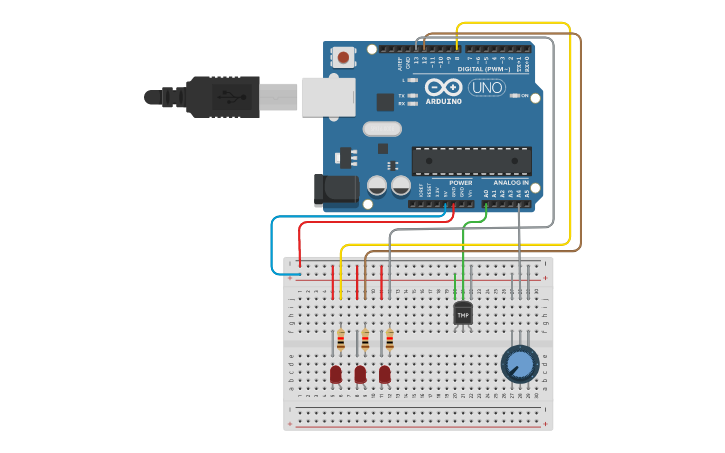 Circuit design humidity - Tinkercad