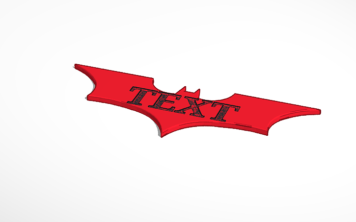 3D design BATMAN EMBLEM W/ NAME PLATE | Tinkercad