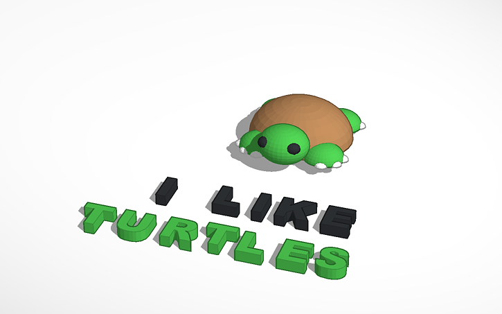 3D design turtles | Tinkercad