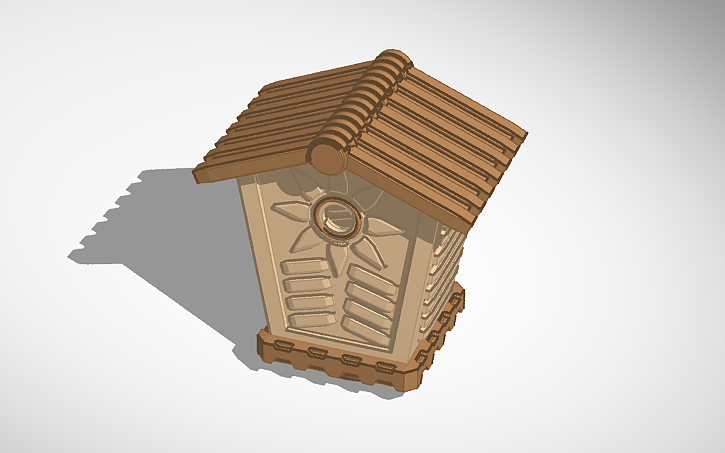 3D design Chickadee Birdhouse Alt Entry - Tinkercad