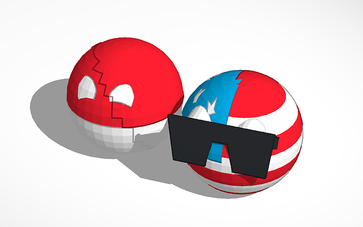 3D design country balls - Tinkercad
