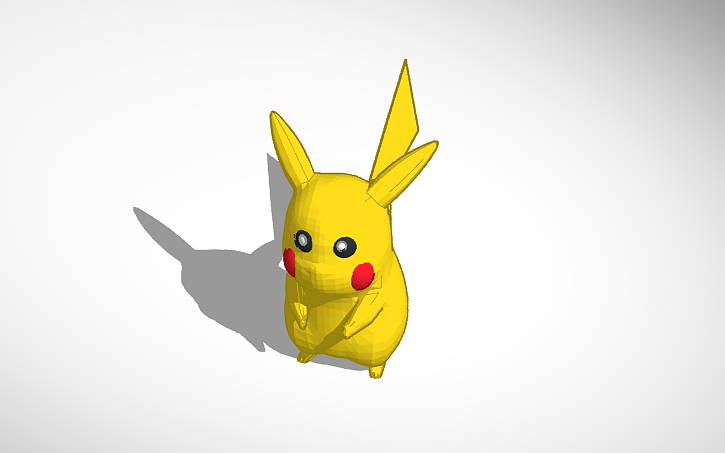 3D design Pikachu - Tinkercad
