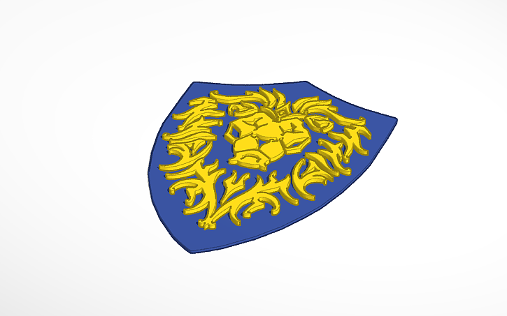 3D design Alliance Emblem Warcraft Movie - Tinkercad