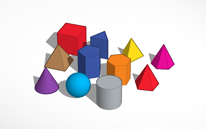 3D design Formas geométricas 3º Primaria - Tinkercad