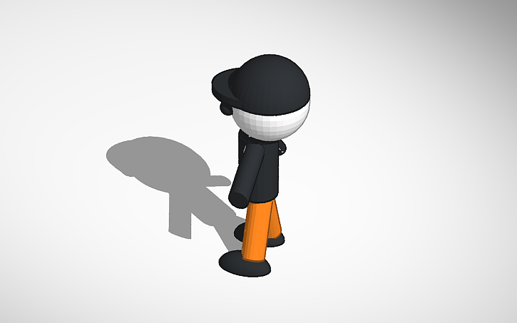 3D design Stickymon, my sister's creation (WITH PANTS) - Tinkercad