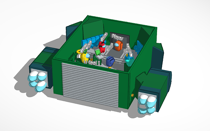 3D design Among us Crewmates! (Including the lobby!) - Tinkercad