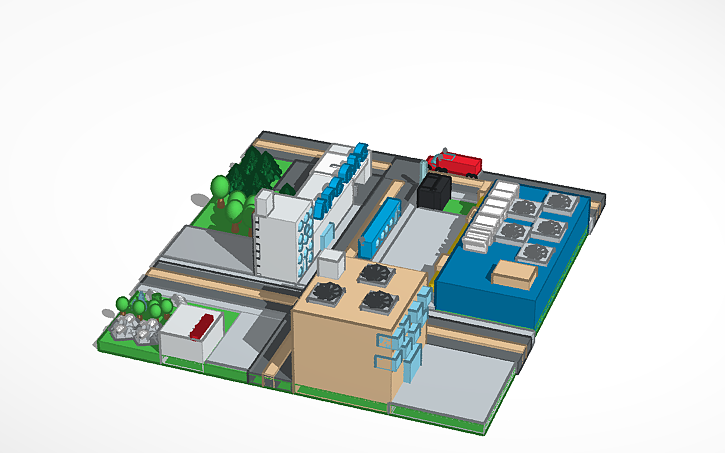 3D design City block - Tinkercad